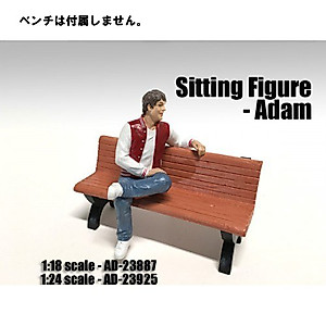 Adam Sitting Figurine for 1/24 Scale Models by American Diorama 23925