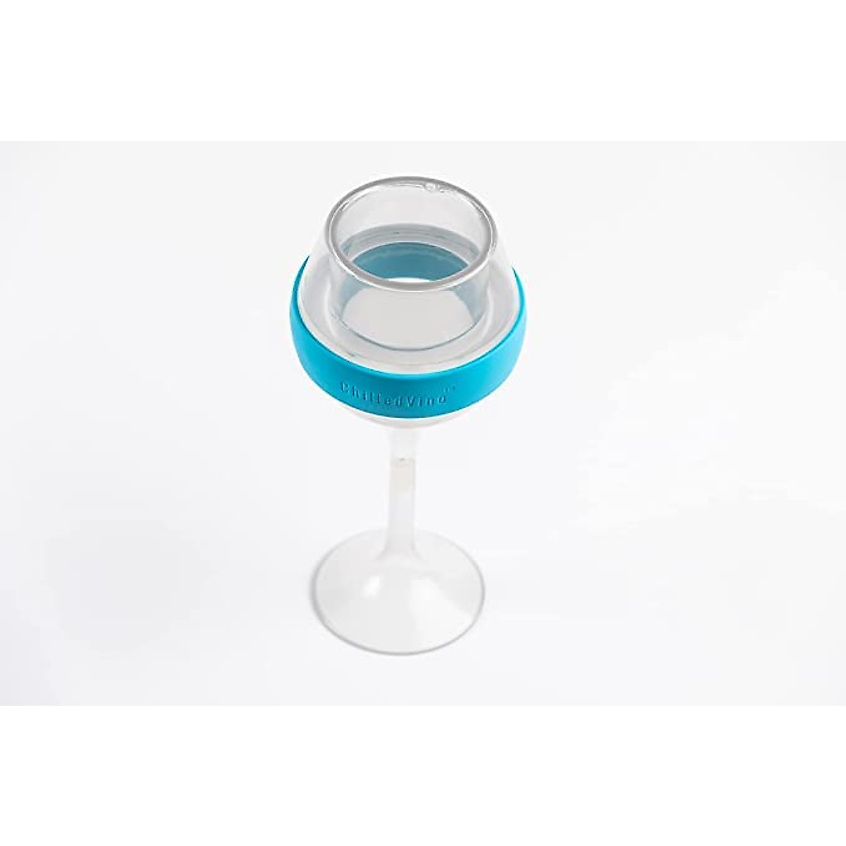 ChilledVino Frosty Drinkware - Freezable, All-Purpose Wine Glasses - Insulated Drinking Glass With Stem & Silicone Sleeve - BPA Free Outdoor Wine Glasses (Orange)