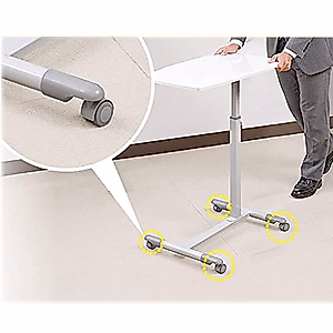 YLYAJY Executive Office Solutions Portable Adjustable Aluminum Laptop Desk/Stand/Table Vented w/Fans Mouse Pad Side Mount-Notebook-Light Weight Ergonomic TV Bed Lap Tray Stand Up/Sitting-Black (Colo