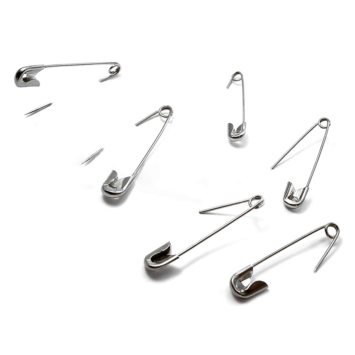 50PCS-3.3In Safety Pins,Stainless Steel Safety Pins,Safety Pins Bulk Metal Silver Sewing Pins Clothing Clips Tool 75mm Decorative Safety pins (3.3" 50)