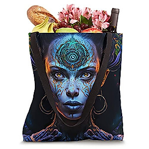 Hybrid Witch Alien Fantasy Horror Space Creature Monster Tote Bag