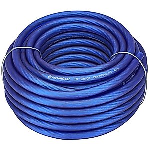 InstallGear 10 Gauge Wire (25ft) Copper Clad Aluminum CAA - Primary Automotive Wire, Car Amplifier Power & Ground Cable, Battery Cable, Car Audio Speaker Stereo, RV Trailer Wiring Welding Cable 10ga