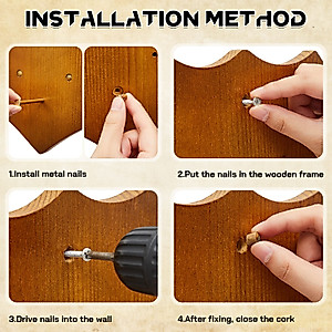 Queekay Sword Wall Mount Display Wooden Holder Axe Katana Sword Wall Mount Plaque Stand Hanger for Gift(Brown)