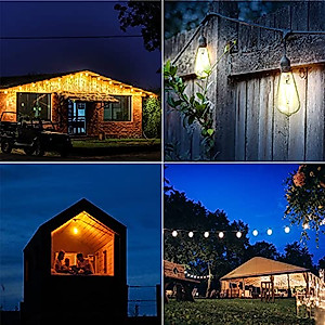 Sunco 4 Pack Dusk to Dawn Light Bulbs LED Edison 2700K Soft White, 7W Equivalent 60W, Vintage Styled ST64 Extra Bright Automatic Bulb, 800 LM, E26 Base, Light Sensing Outdoor UL, Energy Star