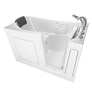 American Standard 3060.109.CRW Gelcoat Whirlpool and Air Spa 30"x60" Right Side Door Walk-In Bathtub in White