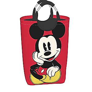 Red Laundry Hamper Foldable Square Laundry Basket Waterproof for Washing Storage, 50L