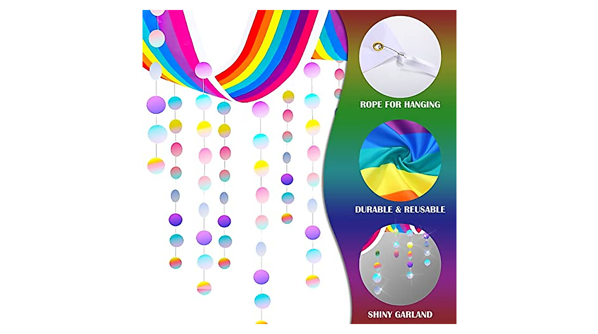 Spiareal Rainbow Cloud Ceiling Decorations for Parties