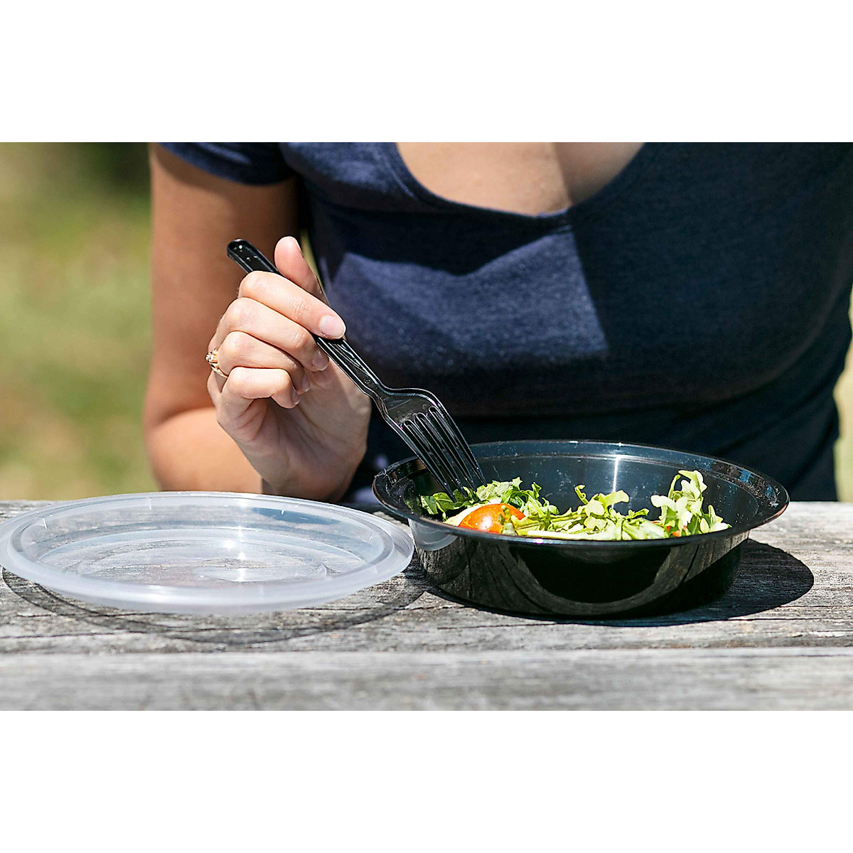 [25 Set] 20oz Meal Prep Containers with Lids - Ideal for Lunch Containers, Food Prep Containers, Food Storage Bento Box,Portion Control | Stackable | Microwave | Dishwasher | Freezer Safe Compartment) 20oz 1 Compartment x25