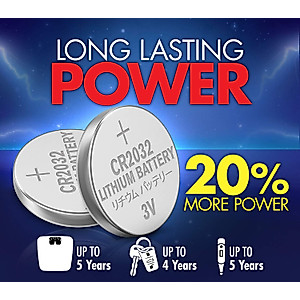 ACDelco 24-Count CR2032 Batteries, Lithium 3V Coin Cell Button Battery Pack for Watch and Small Electronics, 5 Year Shelf Life
