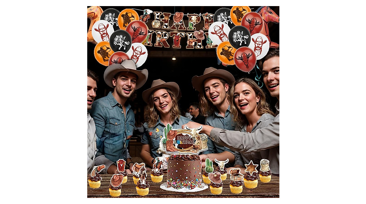 HXJFGDM Cowboy Party Decorations - Wild West Fun