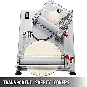 Pizza maker, 370W Automatic Commercial Pizza Dough Roller Sheeter, Electric Dough Press Machine, Making 5s/ Dough, for Rolling Various Dough