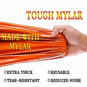 Sirius Survival Bivvy Emergency Sleeping Bag - Lightweight & Compact - Waterproof, Thermal, Emergency Blanket - Mylar Sleeping Bag in Portable Drawstring Sack - Orange