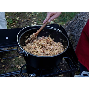 Camp Chef 12" Cast Iron Deep Dutch Oven, True Seasoned Finish Cast Iron, Volume 8 qt