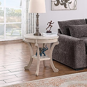 XINXIANDM Round Wood Pedestal Side Table Side Table Living Room Single Round Nightstand Small End Tables for Small Spaces White