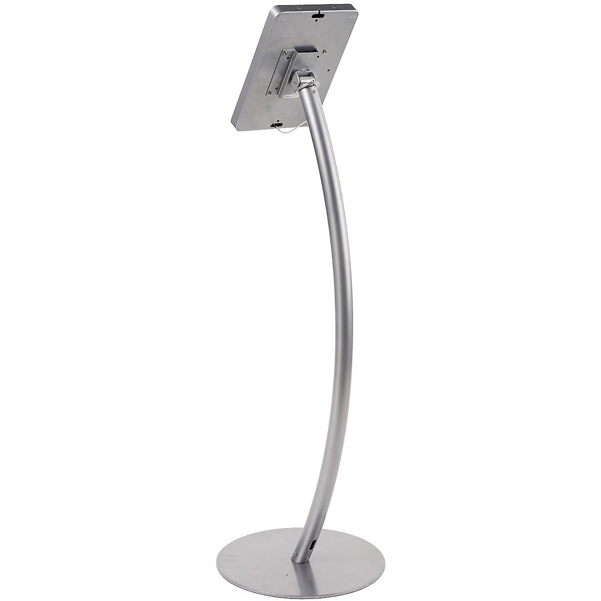 iPad Kiosk Display Stand for Floor, Curved Post, Rotating and Tilting, Locking Enclosure - iPad 2, 3, 4 and Air, Hidden Home Button