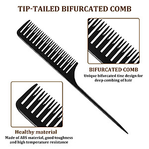 1st Choice Professional Hair Combs for Women Styling Hair Combs Plastic Weaving Combs for Highlighting,3-Way Weaving & Sectioning Foiling Comb for Hair Coloring, Highlighting, Balayage