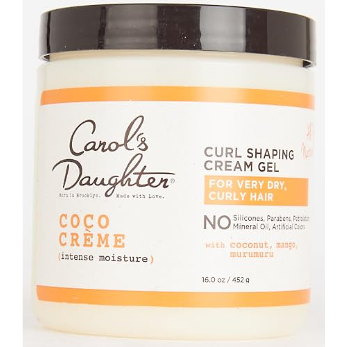 Carol’s Daughter Coco Creme Curl Shaping Cream Gel, with Coconut Oil, Coconut Milk, Silicone Free, Paraben Free Hair Gel for Curly Hair , Mineral Oil Free, for Very Dry Hair, 16 Oz