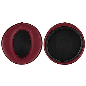 Geekria QuickFit Replacement Ear Pads for Sony MDR-XB950BT MDR-XB950B1 MDR-XB950/H Headphones Ear Cushions, Headset Earpads, Ear Cups Cover Repair Parts (Dark Red)