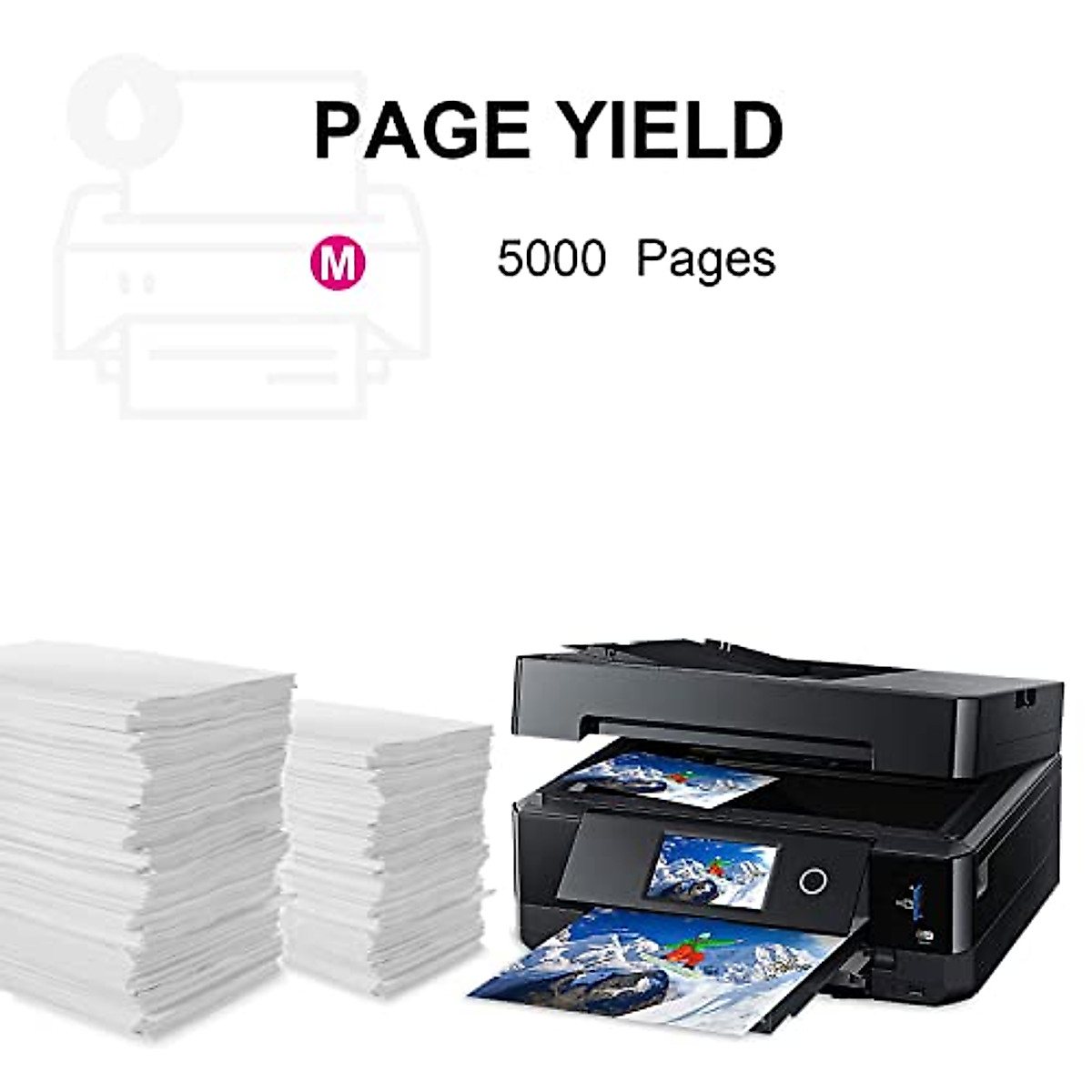 NoahArk 1 Pack T902XL Remanufacture Ink Cartridges Replacement for Epson 902 XL 902XL for Workforce WF-C5210 WF-C5290 WF-C5710 WF-C5790 Printer (1 Magenta)