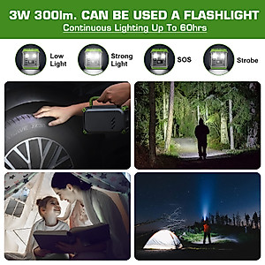 200W Portable Power Station 150Wh/40000mAh Solar Generator Lithium Battery Power 110V AC (Peak 400W), DC, USB QC3.0, LED Flashlights Laptop Power Bank for CPAP Home Camping Trip Hunting Emergency