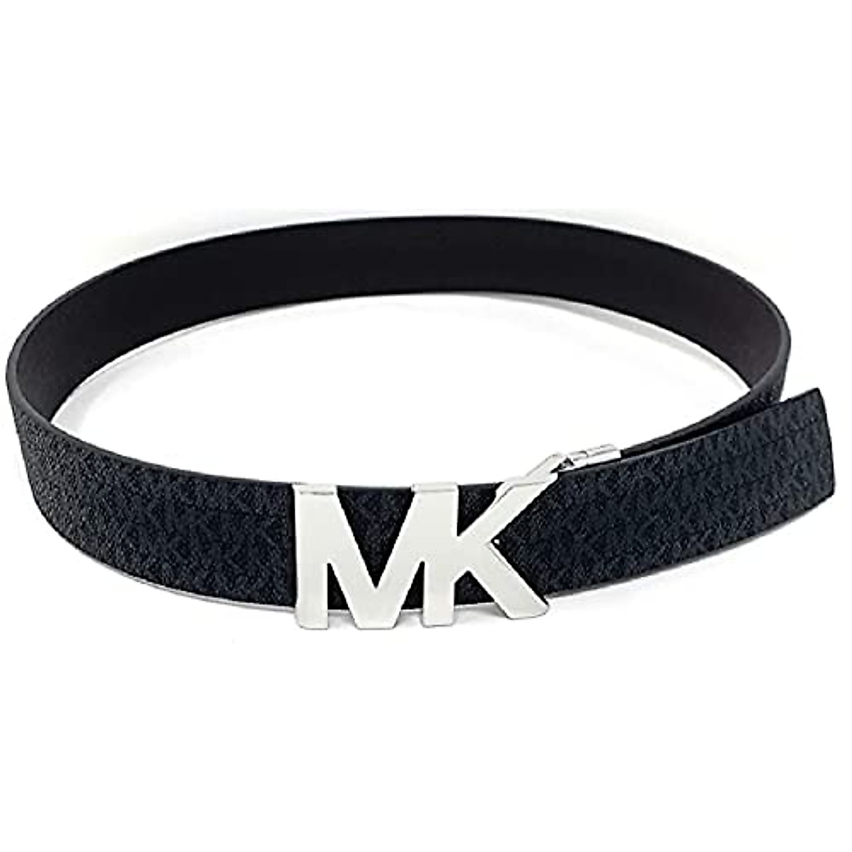 Michael Kors Black Brown Reversible Belt Silver Buckle 554517C X-Large