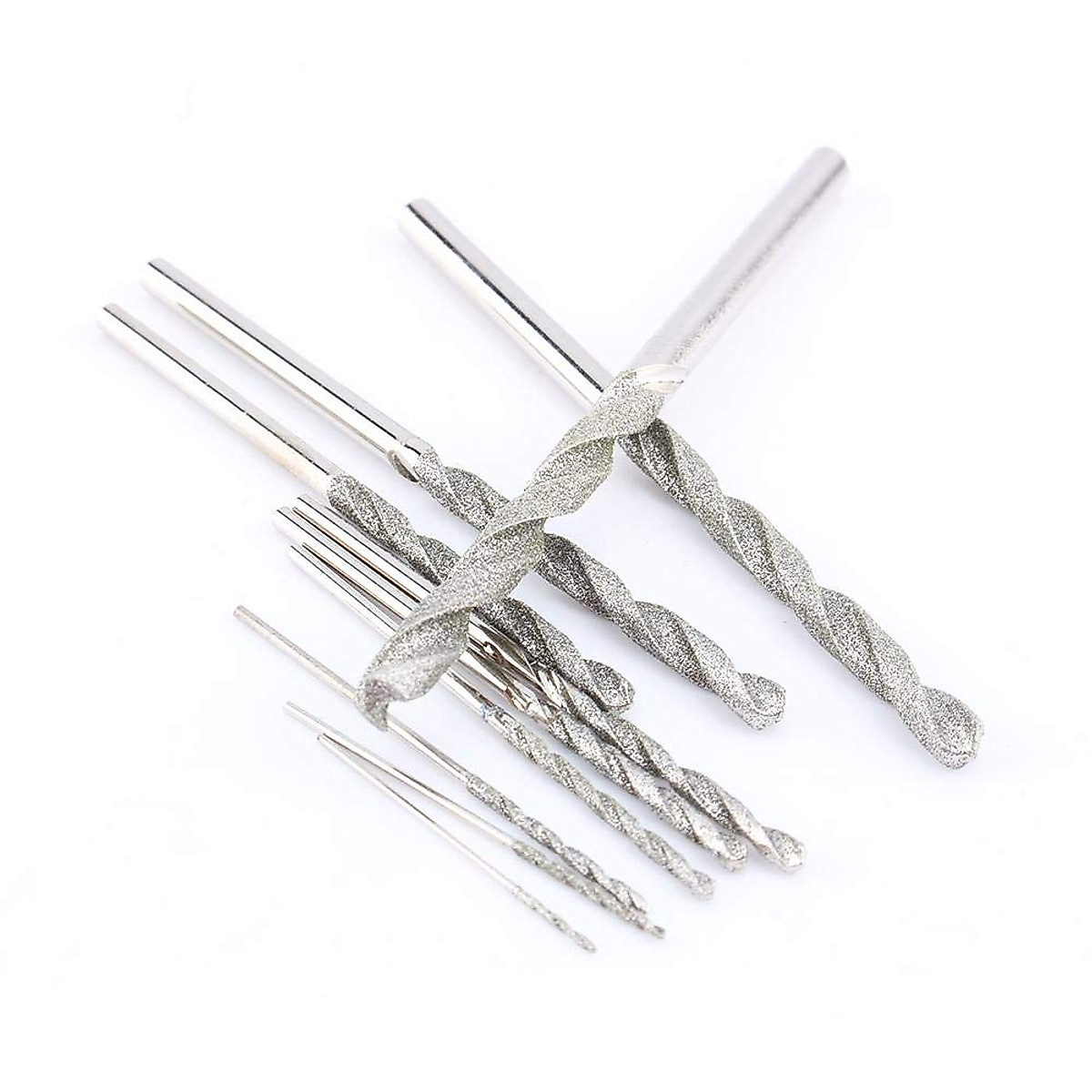 Yosoo 10Pcs DMD Diamond Tipped Drill Bit Set Twist Drill Bits for Glass Tile Stone 0077