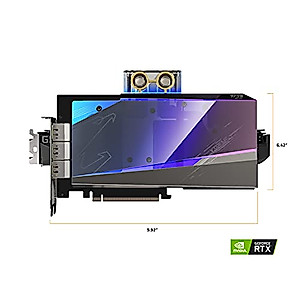GIGABYTE AORUS GeForce RTX 3080 Ti Xtreme WATERFORCE WB 12G Graphics Card, Waterforce Water Block Cooling System, 12GB 384-bit GDDR6X, GV-N308TAORUSX WB-12GD Video Card
