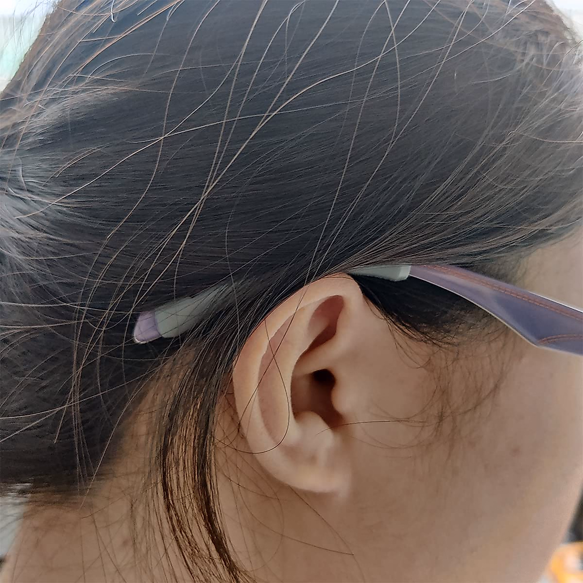 Soft Silicone Eyeglasses Temple Tips Sleeve Retainer,Anti-Slip Elastic Comfort For Spectacle Reading Glasses Sunglasses Eyewear。（9Pairs)（3 pairs -Clear 3 pairs -Gray 3 pairs -Black）