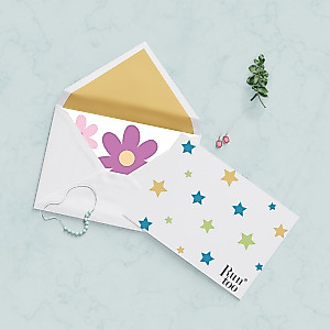 Runtoo Pink Purple Daisy Flower Wall Art Stickers Boho Floral Wall Decals for Nursery Living Room Girls Bedroom Wall Decor