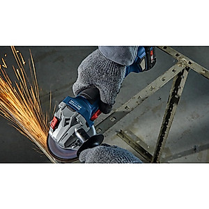 BOSCH GWS18V-8B15 18V Brushless 4-1/2 In. Angle Grinder Kit with (1) CORE18V® 4 Ah Advanced Power Battery, Black