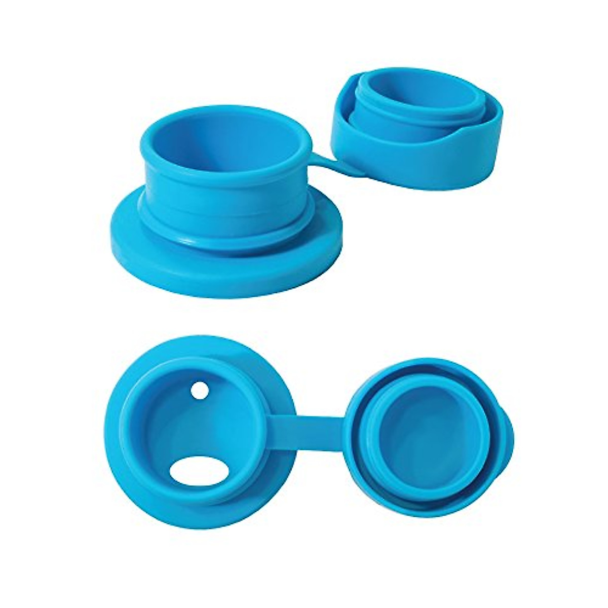 Pura Sport Big Mouth Silicone Sport Top Lid - Plastic-Free, Spill-Leak Proof, Medical-Grade, Fits All Pura Bottle - Aqua