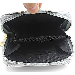 Orityle Eilova Holographic Cat Face Short Wallet Small Coin Purse for Women Girls