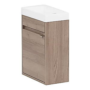 Spring Mill Cabinets Kambree Bathroom Vanity with Sink, 15.75 in. W x 8.66 in. D x 22.13 in. H, Forest Elm
