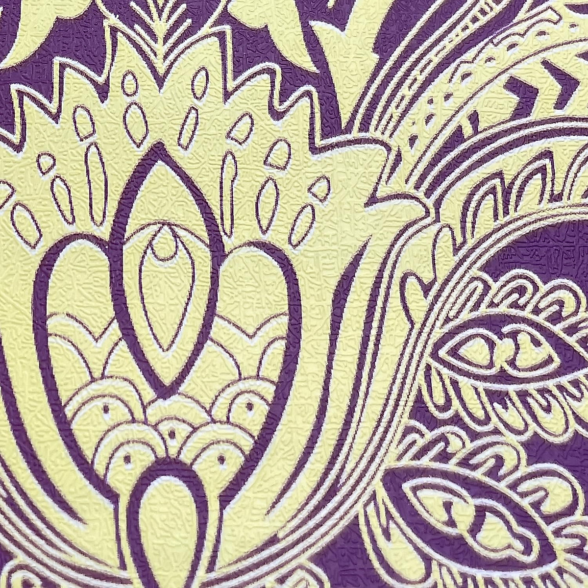 SimpleLife4U Luxury Purple Damask Removable PVC Shelf Drawer Liner Home Decor 17x118 Inch