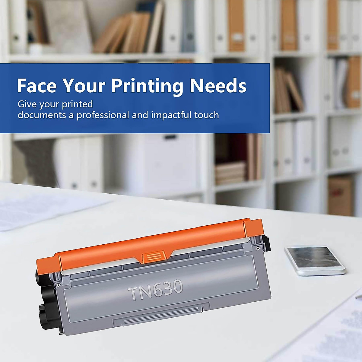 TN-630 TN630 High Yield Toner Cartridge Black Replacement for Brother TN 630 Toner HL-L2300D HL-L2305W MFC-L2680W MFC-L2685DW DCP-L2520DW DCP-L2540DW Printer (1-Pack,Black) 3,000 Pages per