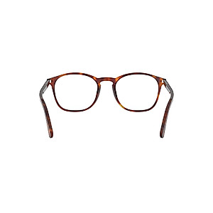 Persol PO3007VM Square Prescription Eyewear Frames, Havana/Demo Lens, 52 mm