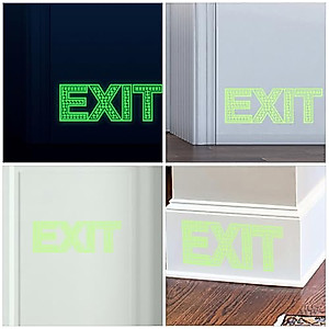 OSALADI 5sets Export Sticker Signs Stickers Exit Sign Protection Sticker Exit Sticker Shopping Mall Exit Decal Sign Sticker Direction Indicator Sticker Glowing Sticker The Pet 2sheets*5