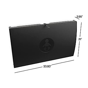 Foundations 300-EH Elements Horizontal Wall Mounted Baby Changing Station with Safety Straps for Commercial Restrooms (Black)