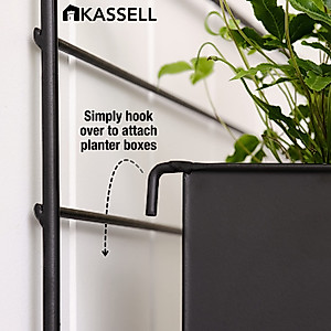 KASSELL Vertical Garden Wall Planter. Wall Mounted for Indoor Outdoor. All Metal Black Vertical Planter with No Assembly Required. Wall Planter for Indoor Plants Flowers, Herbs, Succulents and Plants