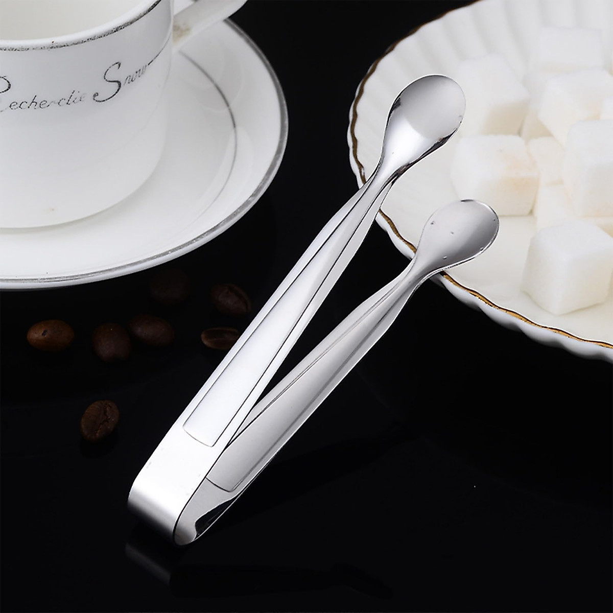 20 PCS Appetizer Forks Spoons and Tongs Mini Charcuterie Accessories Stainless Steel Sporks Teaspoons Serving Spoons for Party Small Utensils for Cocktail Salad Dessert