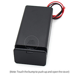 2 AAA Battery Holder with ON/Off Switch and Wire Leads Case Back Cover 2X 1.5V 3 Volt Storage Box Cables Line Cord Wire Cell Charger (5-Pack)