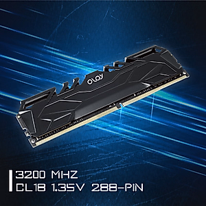 OLOy Memory DDR4 RAM 64GB (2x32GB) 3200 MHz CL16 1.35V 288-Pin Desktop Gaming UDIMM (MD4U323216DJDA)