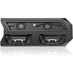 ICESPRING OBVIS Vertical Stand Charger Cooling Station for PS4 Pro/Slim 2-in-1 with Dual Charger Ports and USB HUB