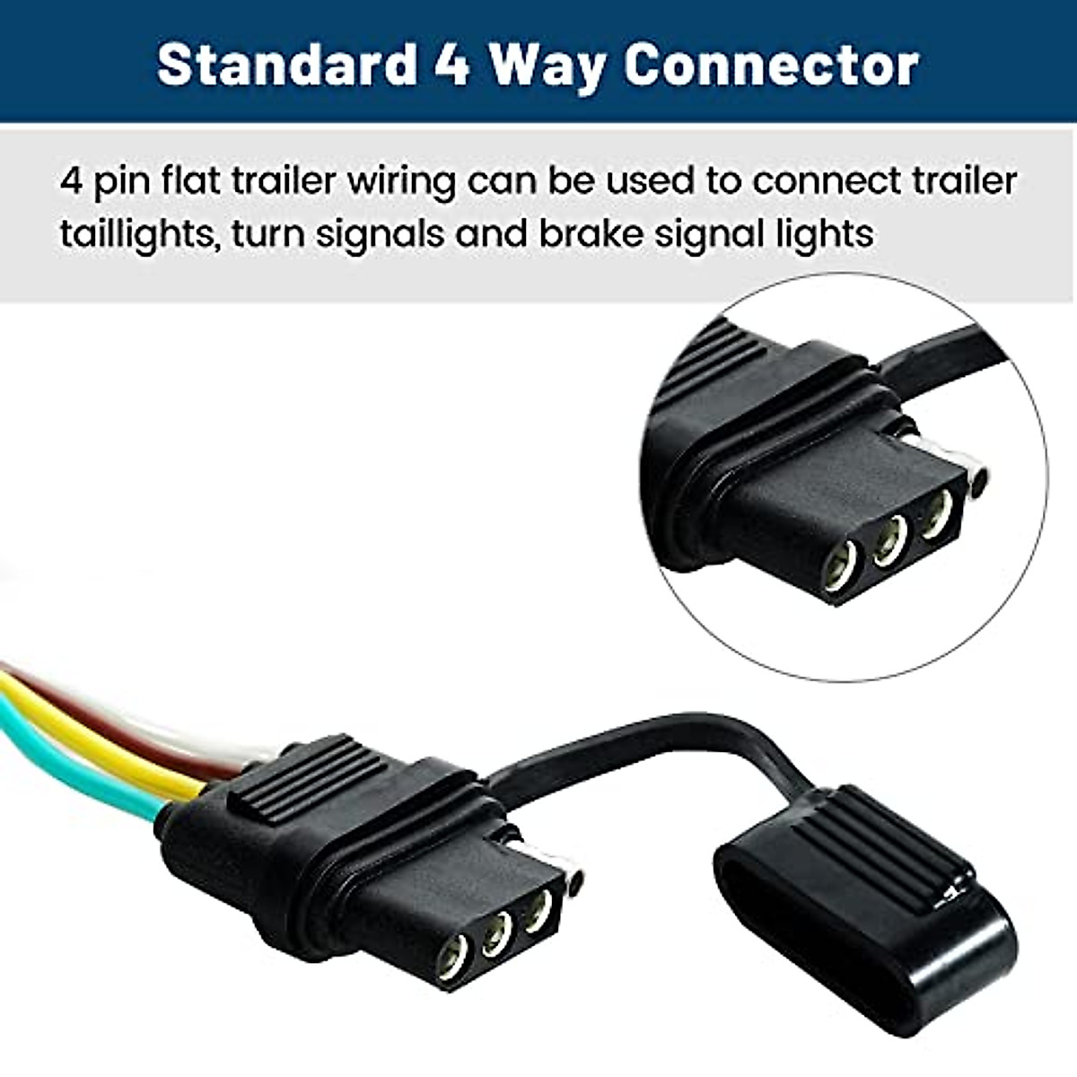 Oyviny Custom 4 Pin Trailer Wiring Harness for 2008-2019 Toyota Highlander, Factory Tow Package Required