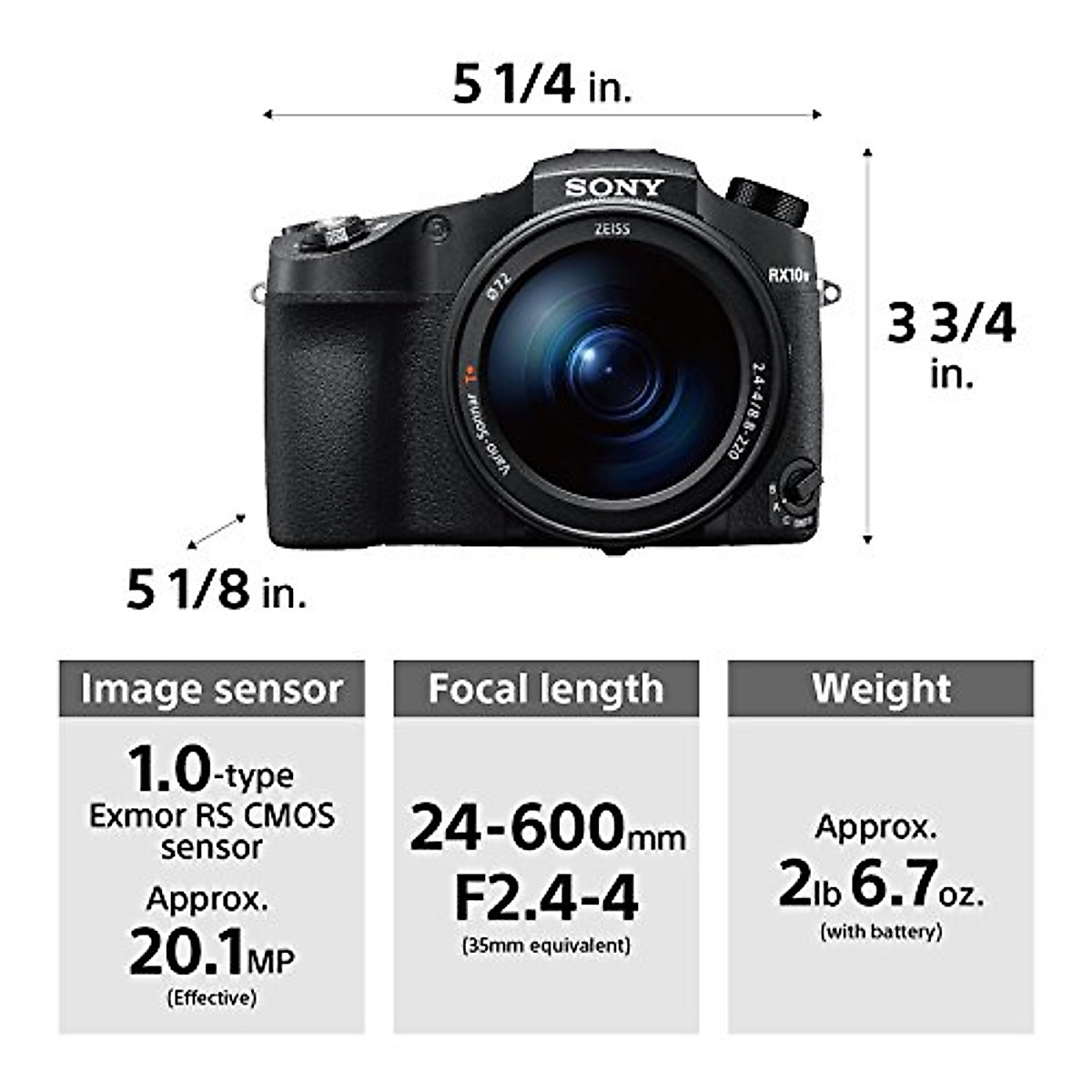 Sony Cyber?Shot RX10 IV with 0.03 Second Auto-Focus & 25x Optical Zoom (DSC-RX10M4) (Renewed)