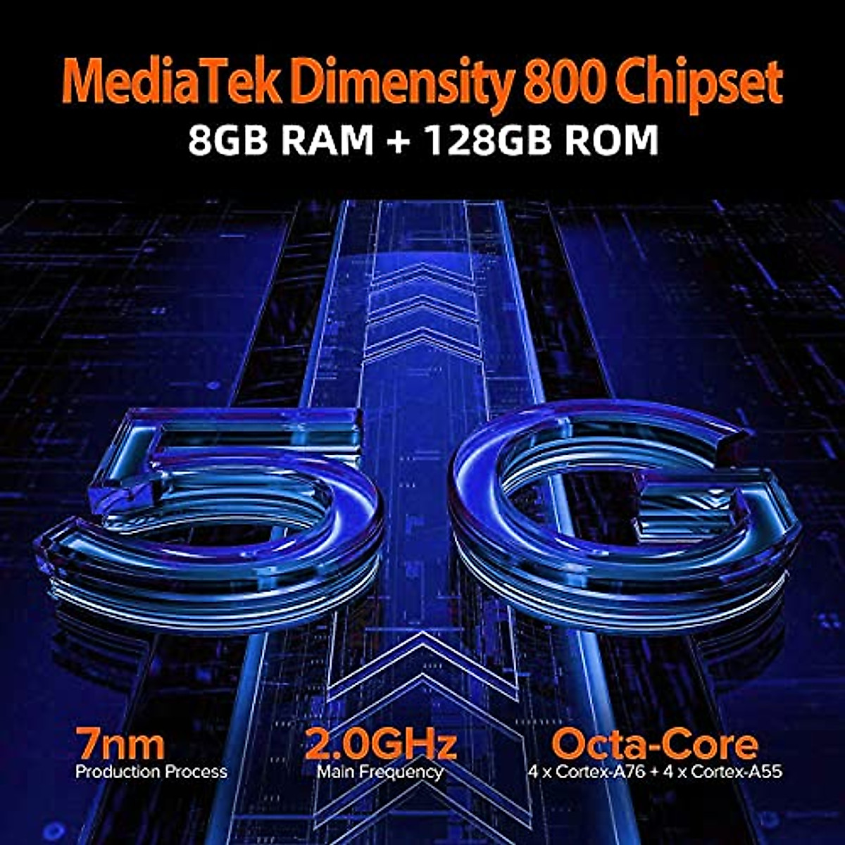 Rugged Smartphones, OUKITEL 5G Unlocked for All Carriers Cell Phone WP10, 8GB +128GB 48MP Sony Camera(Support Shooting 4K Video) 8000mAh Battery IP68 & IP69K Protection 6.67 Inch FHD Screen (Black)