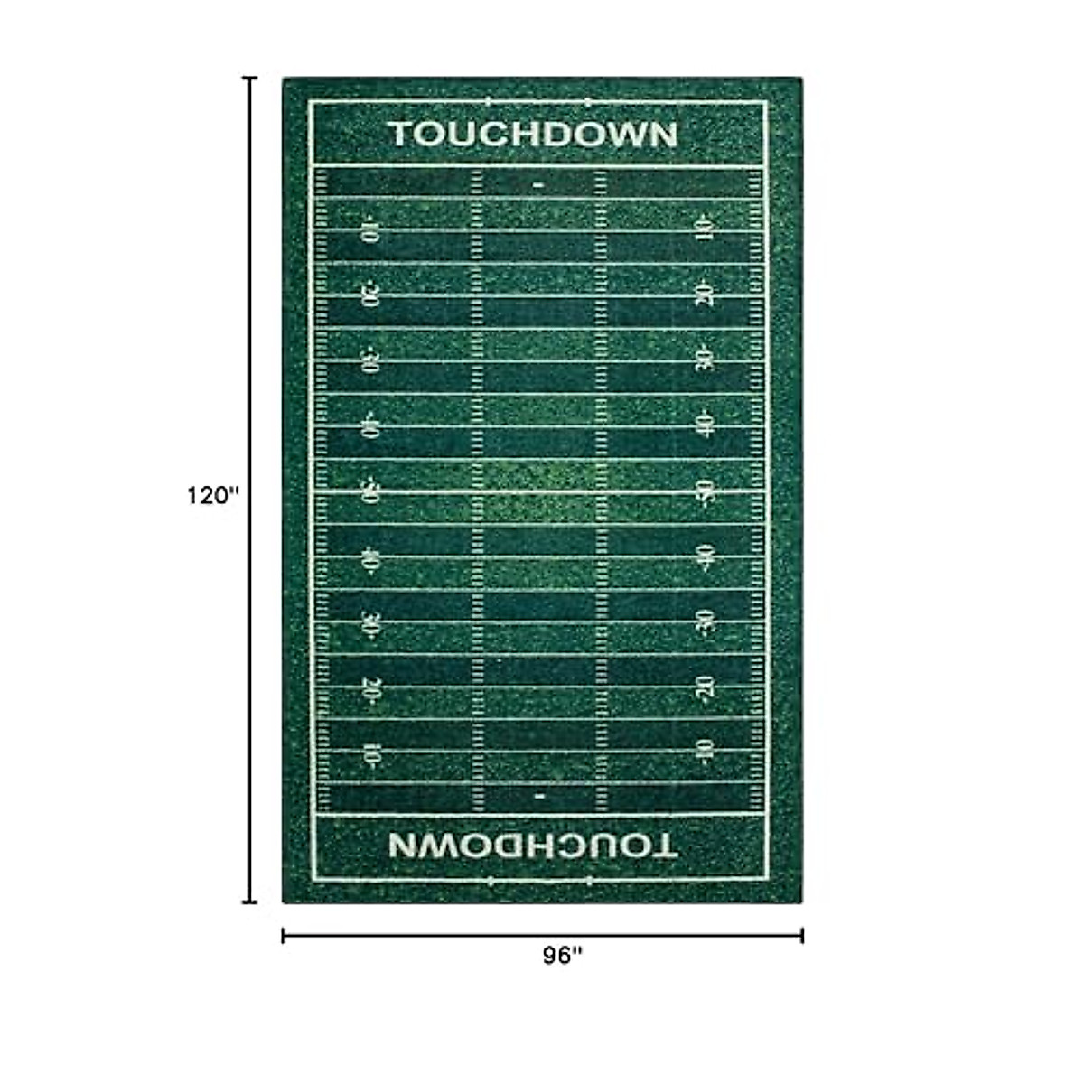 Mohawk Home Kids Sports Playroom Area Rug, Football Yards Green (8' x 10')