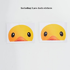 LUAATT Duck Peeker Rear View Mirror/Windshield Decal,2 Pcs Cute Duck Car Mirror Sticker Vinyl Truck Window Sticker