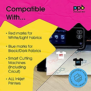 PPD Inkjet Iron-On Mixed Light and Dark Transfer Paper LTR 8.5X11 - Pack of 40 Sheets (PPD005-Mix)