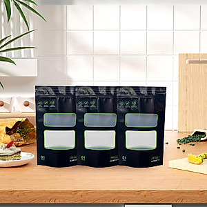 20 Pack Lock & Seal Storage & Curing Bags Heat Sealable Reusable Food Storage Container Bags 1 Ounce Bags (1 oz) 6" x 9.8" x 3.15" Inch